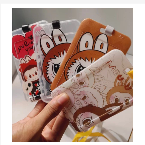 LANYARD LABUBU ID CARD NAME TAG TALI PANJANG KARAKTER LABUBU CARD ...