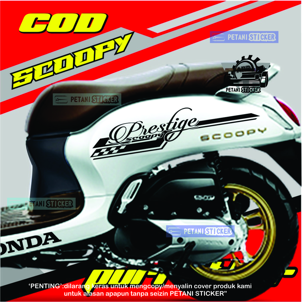 stiker sticker list samping motor honda prestige scopy tampil keren ...