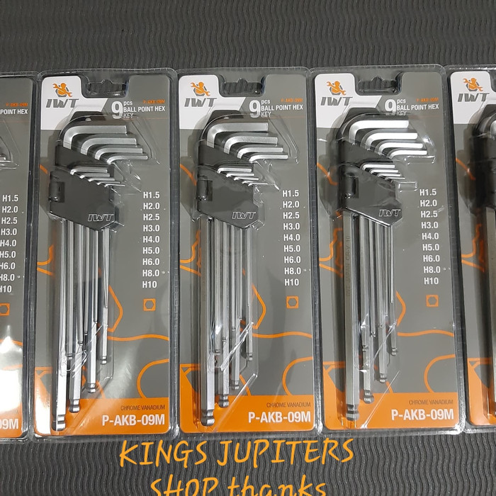 kunci L set panjang ballpoint IWT hex key L not tekiro lippro wipro ...