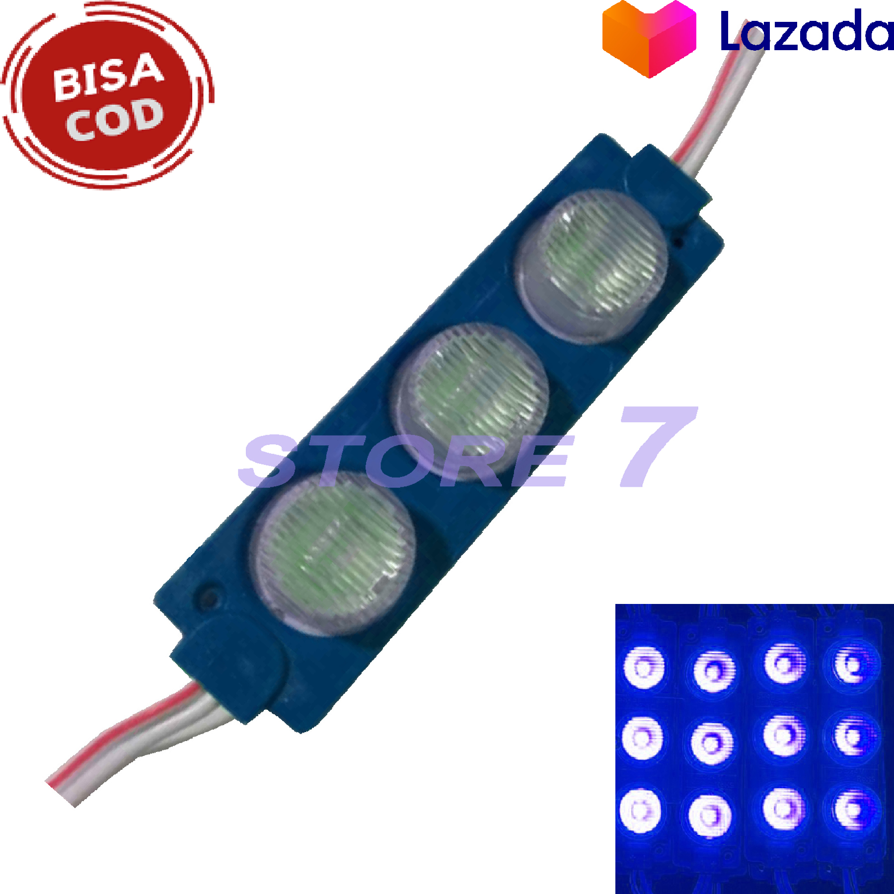 Lampu LED Module 3 Watt 12V / LED Modul 3 Mata Besar - Otomotif Store ...