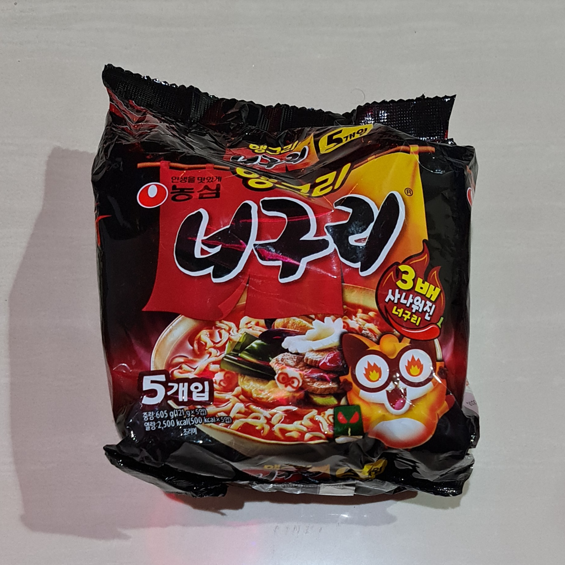 Nongshim Neoguri Korean Angry Spicy Udon Noodle 5 x 121 Gram | Lazada ...