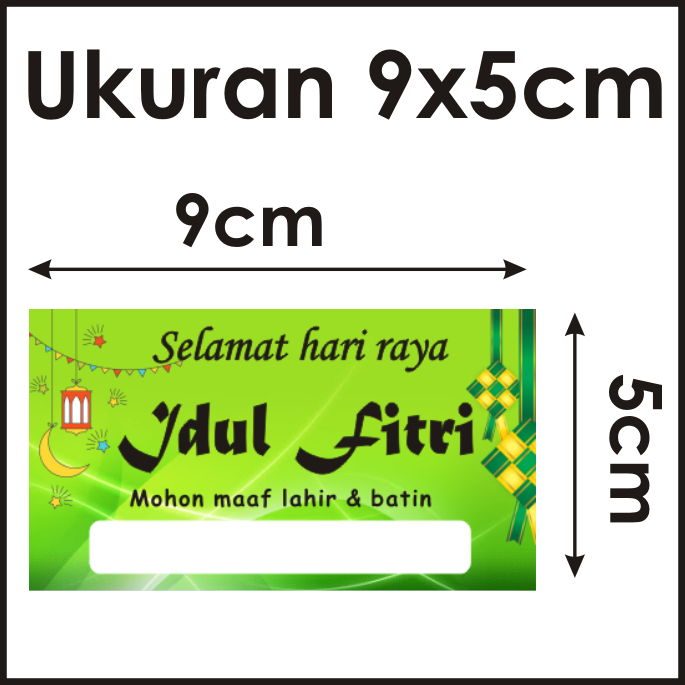 (HIJAU) READY Stiker lebaran ISI 10| Stiker Toples lebaran | Label ...