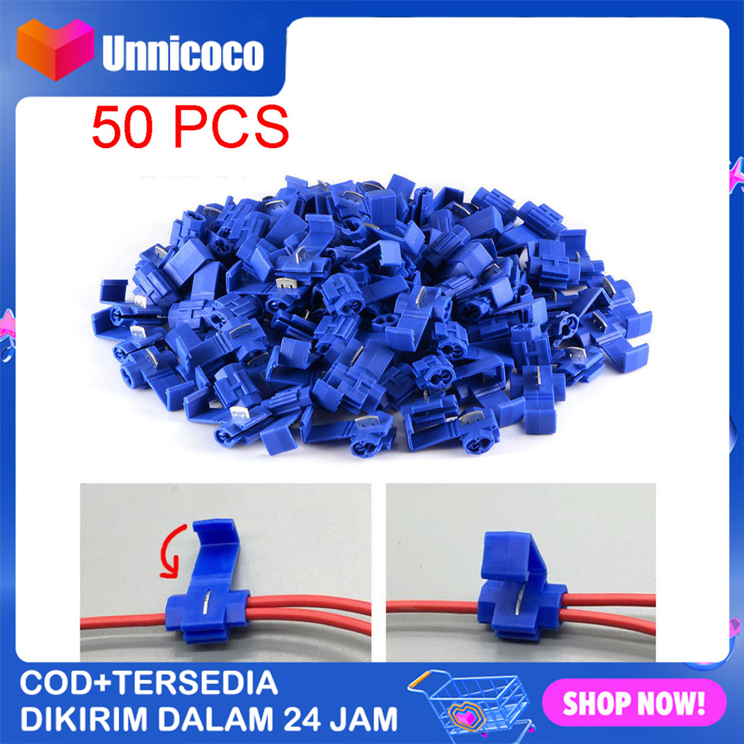Unnicoco Unnikoco 50/100 Buah Konektor Kawat Pengunci Scotch Listrik ...