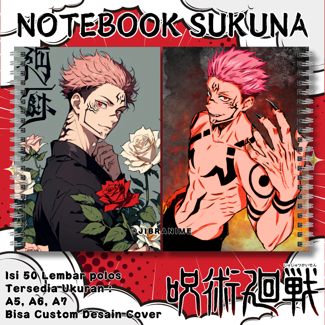 NOTE BOOK ANIME SUKUNA ITADORI JUJUTSU KAISEN / NOTEBOOK ANIME SUKUNA ...