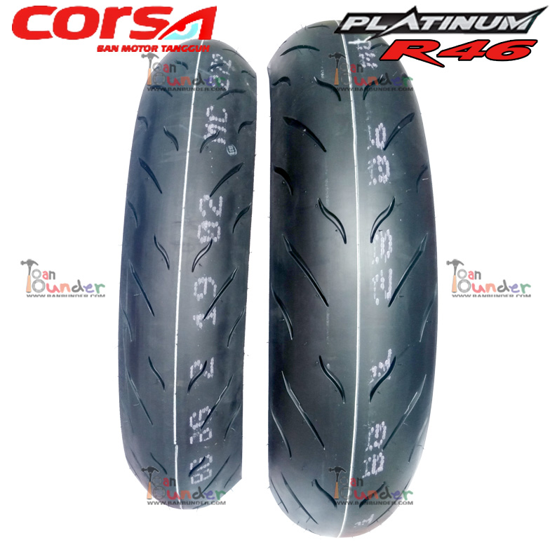 PAKET CORSA R46 80/80-14 DAN 100/80-14 PLATINUM (TUBELESS) | Lazada ...
