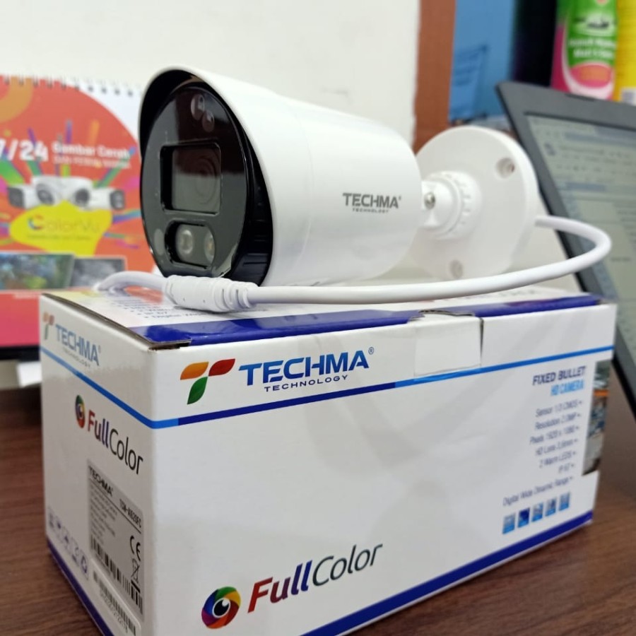 cctv outdor techma TCM-1620FC 2MP SIANG MALAM FULL WARNA | Lazada Indonesia