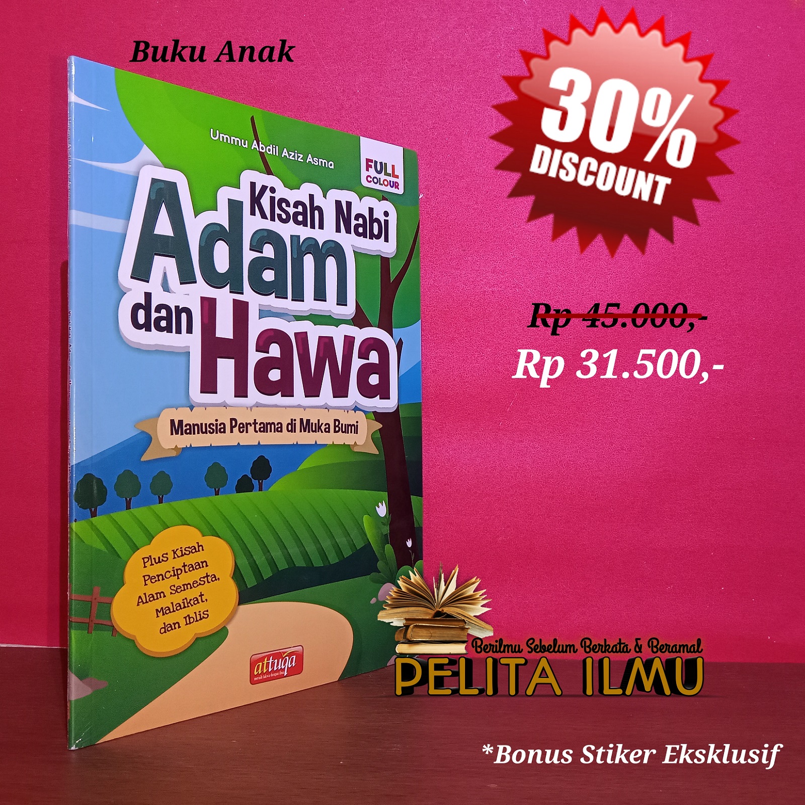 Buku Anak Kisah Nabi Adam Dan Hawa - Manusia Pertama Di Muka Bumi ...
