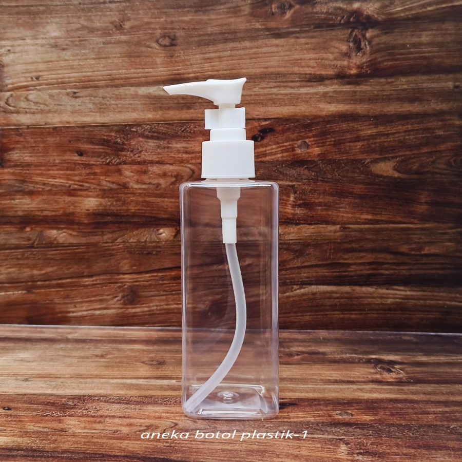 Botol Pump Clip 250ml Pet Kotak Clear / Botol Plastik 250 Ml Pump Clip Lock Pet Tebal Botol ...