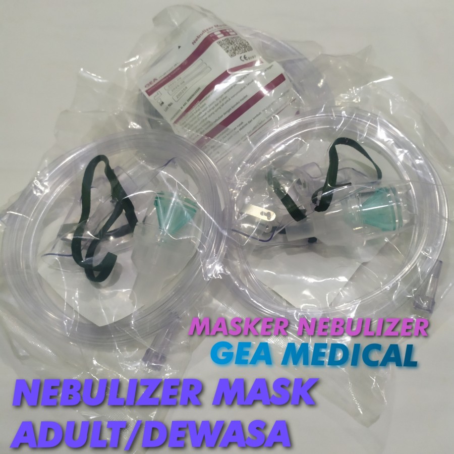 Masker Nebulizer Dewasa GEA / Nebulizer / Nebulizer Mask Adult Gea ...