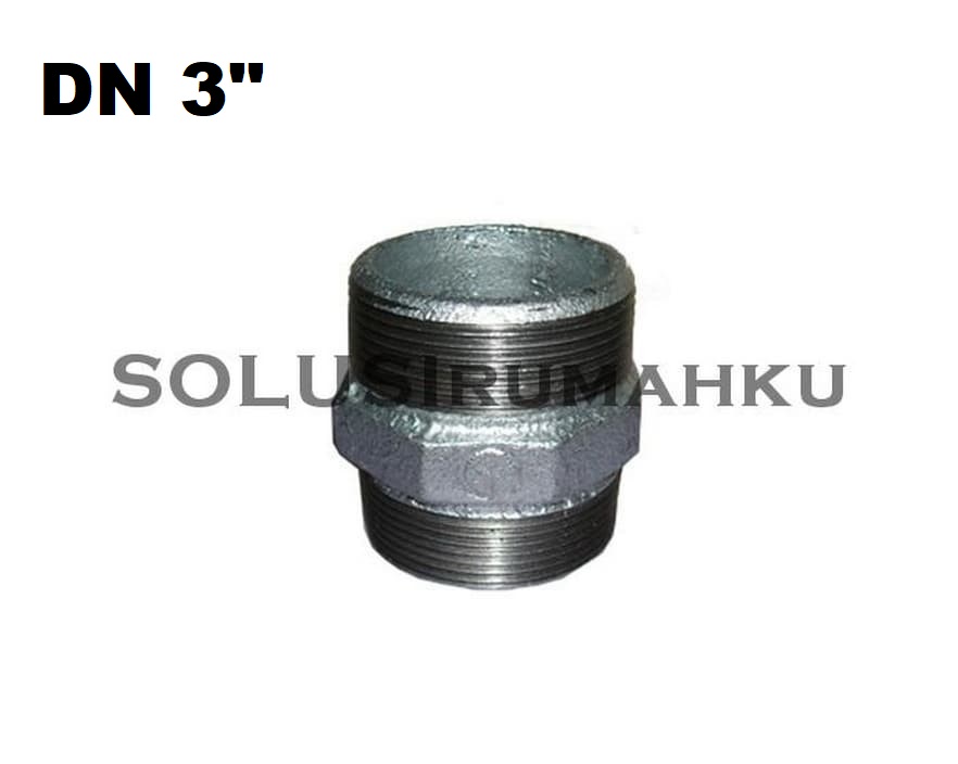 Double Nepple Galvanis 3” Dobel Dua Nepel Nipple Nipel Besi 3 Inch ...