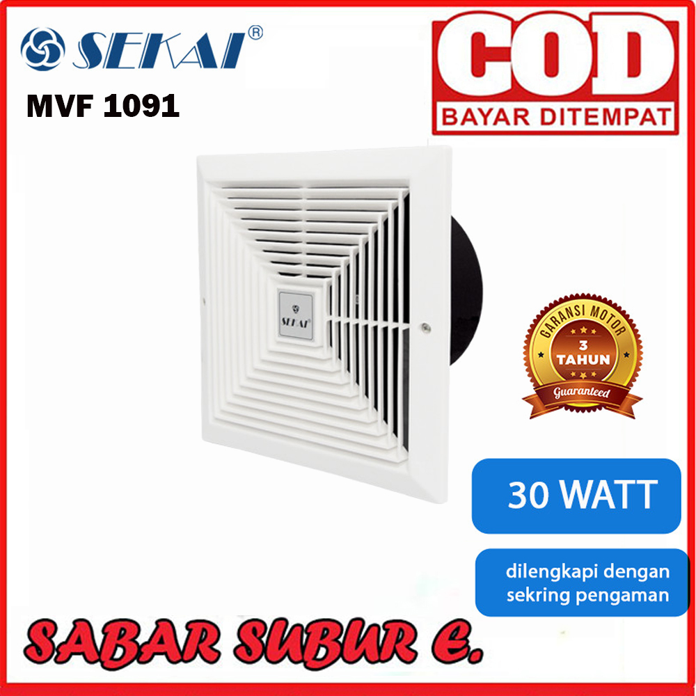 Sekai Exhaust Fan 10 Inch MVF 1091- Kipas Angin Ceiling Plafon | Lazada Indonesia