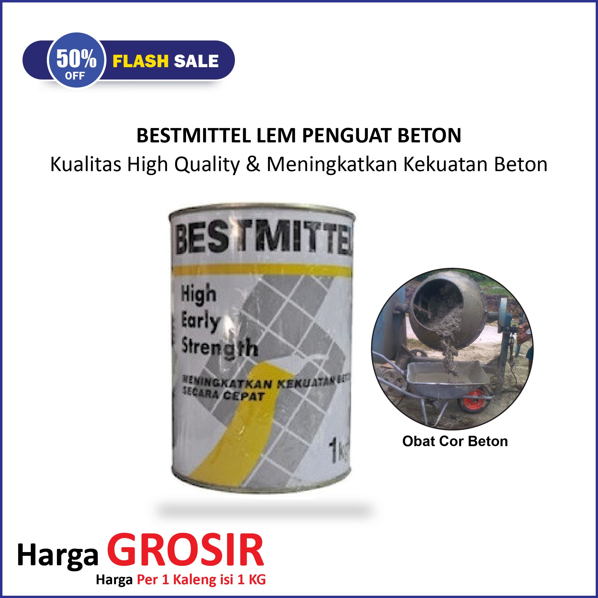 Bestmitel Obat Lem Cairan Cor Pengeras Beton Campuran Semen Cor Tembok ...