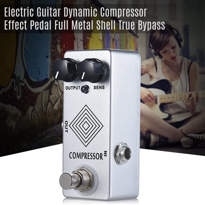 MOSKY Electric Guitar Dynamic Compressor Guitar Effect Pedal Full Metal ...