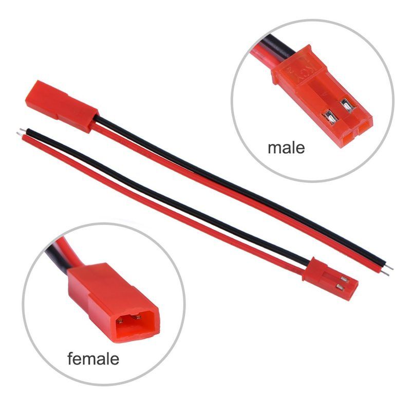 Connector 2 Pin JST Li-Po Battery LiPo SYP 2 Female Male Kabel Baterai ...