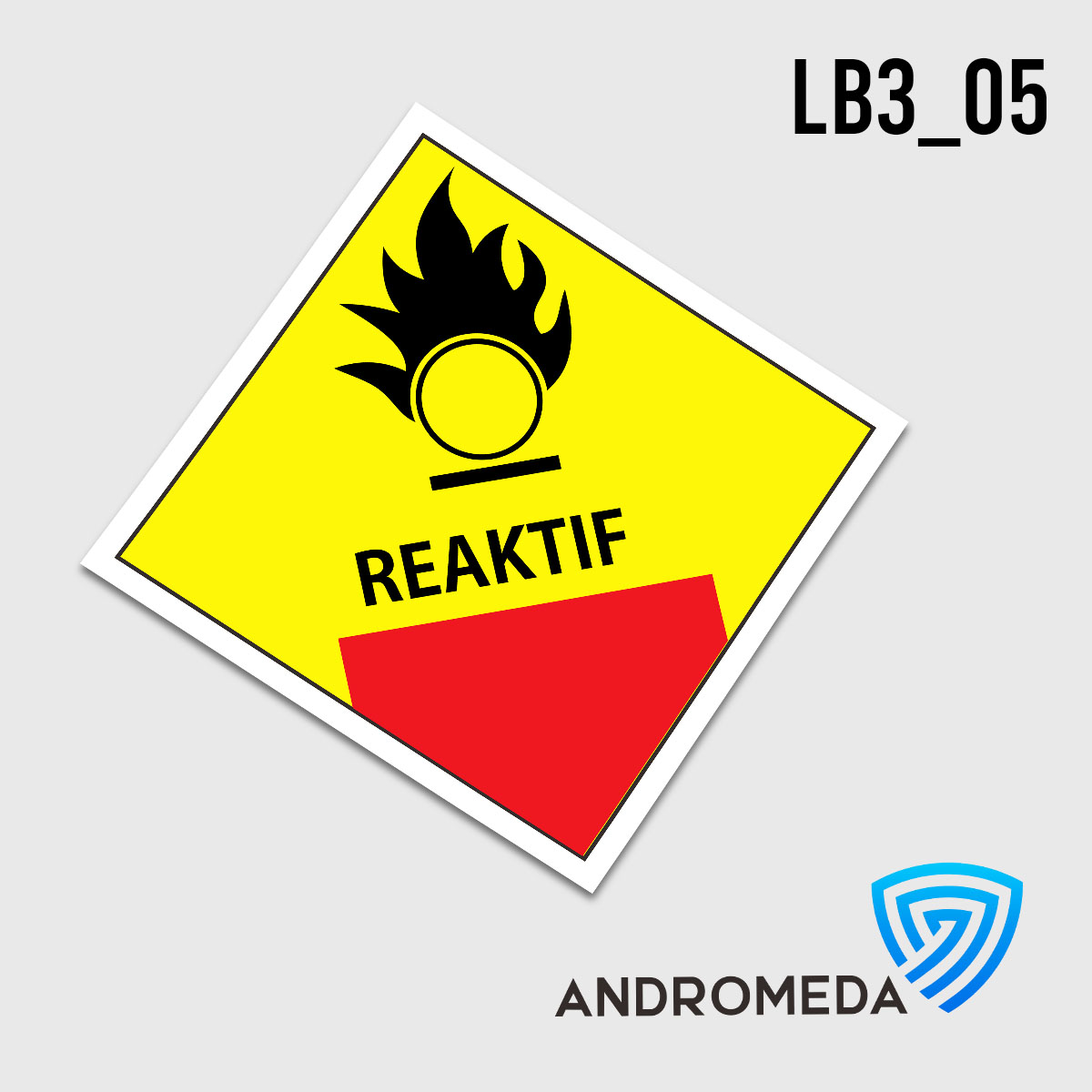Safety Stiker Poster Label Limbah B3 : Hazmat Reaktif | Lazada Indonesia
