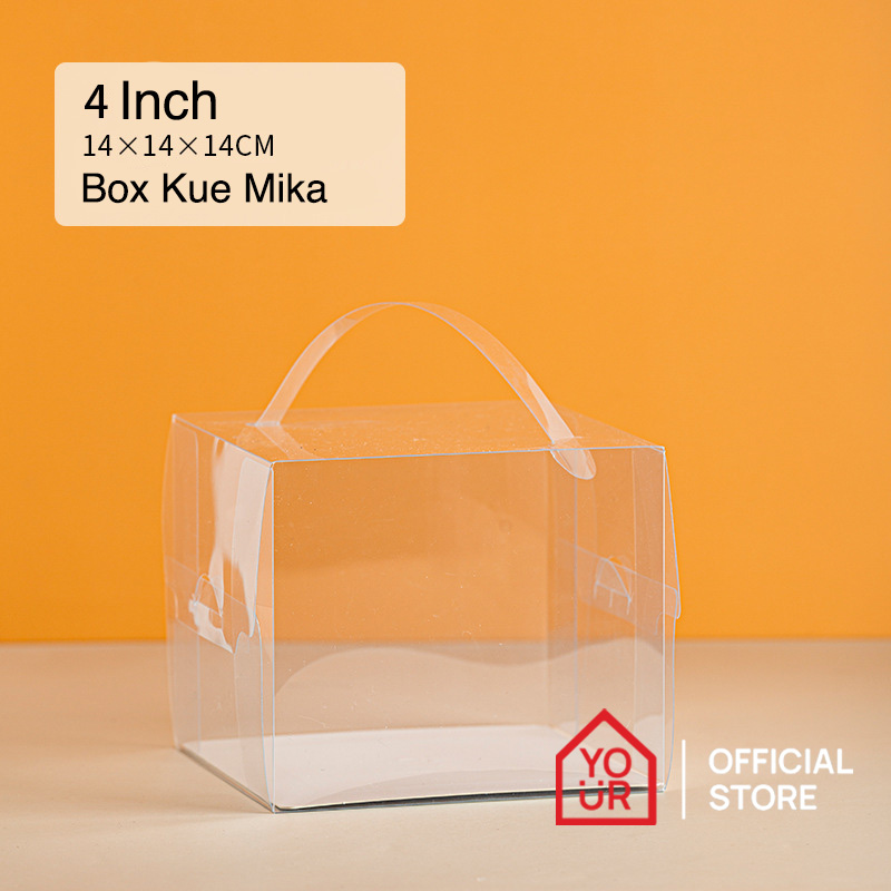 Box Kue Mika Transparan / Kotak Kue Mika / Cake box / Korean Cake Box ...