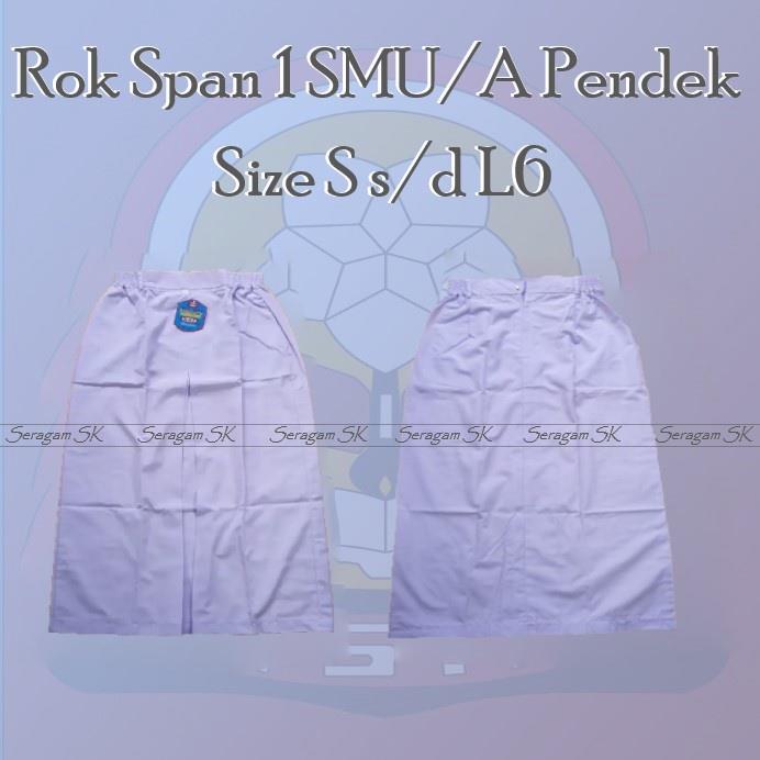 Rok Span Pendek Putih SMA SMU / Rok Paskibra SMA Rempel 1 / Rok Bawahan ...