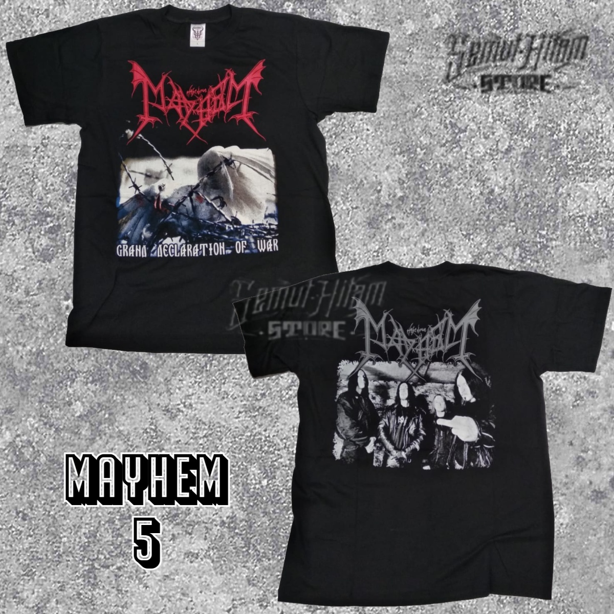 Kaos MAYHEM GRAND DECLARATION OF WAR Builtup Band Musik Black Metal ...