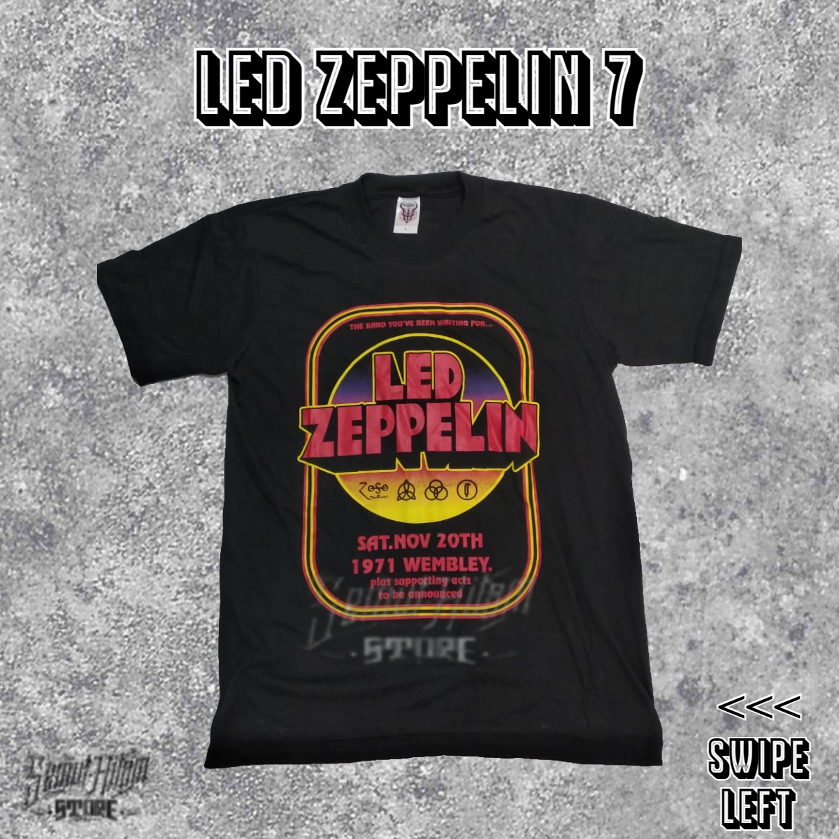Kaos LED ZEPPELIN LIVE WEMBLEY 1971 Builtup Band Musik Rock Classic ...