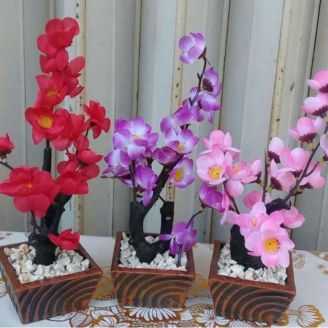 Bunga sakura mini meja cantik artificial dekorasi rumah | Lazada Indonesia