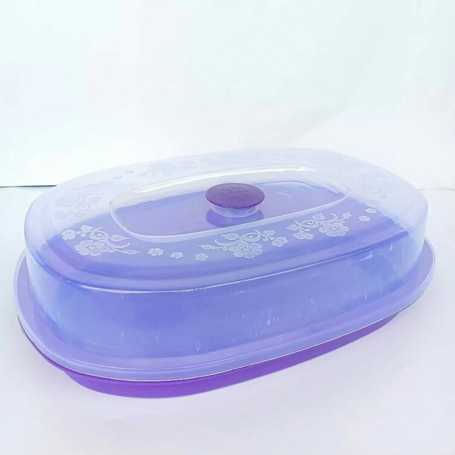 TEMPAT ROTI BULAT OVAL SCP / NAMPAN + TUTUP BAHAN PLASTIK / TEMPAT KUE ...