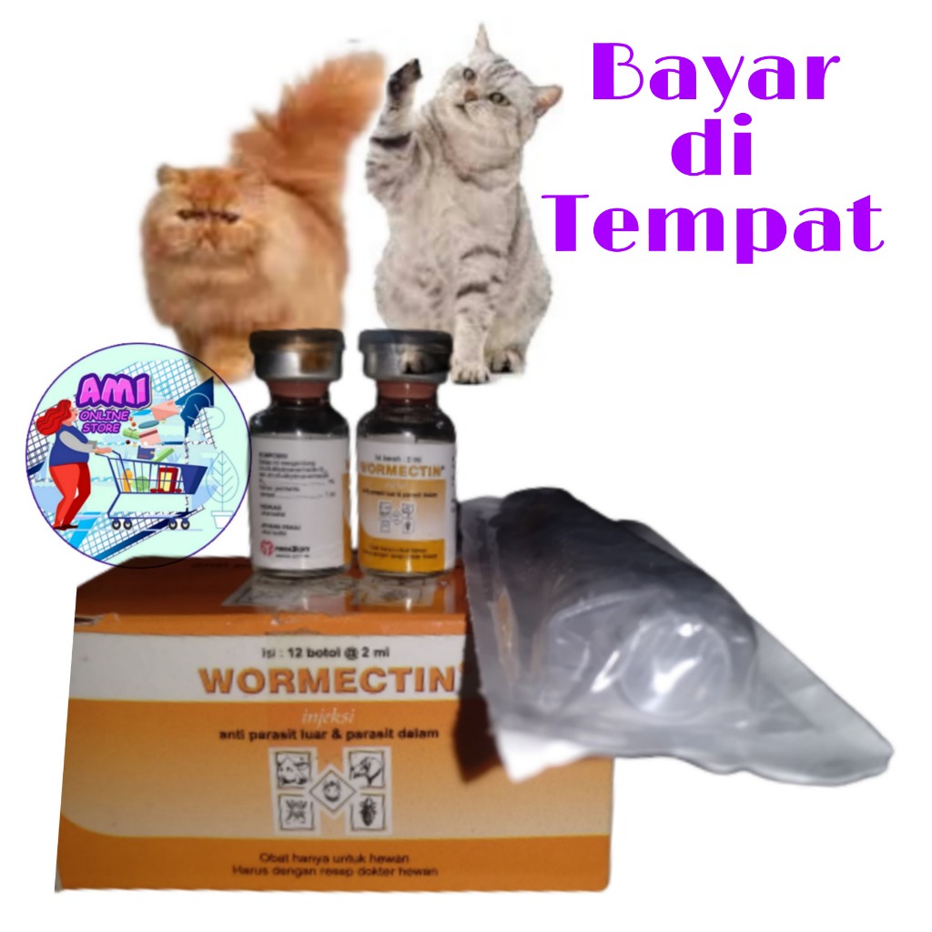 OBAT WORMECTIN KUCING ANJNG MUSANG HEWAN JAMUR KORENGAN SCABIEC INJEKSI ...