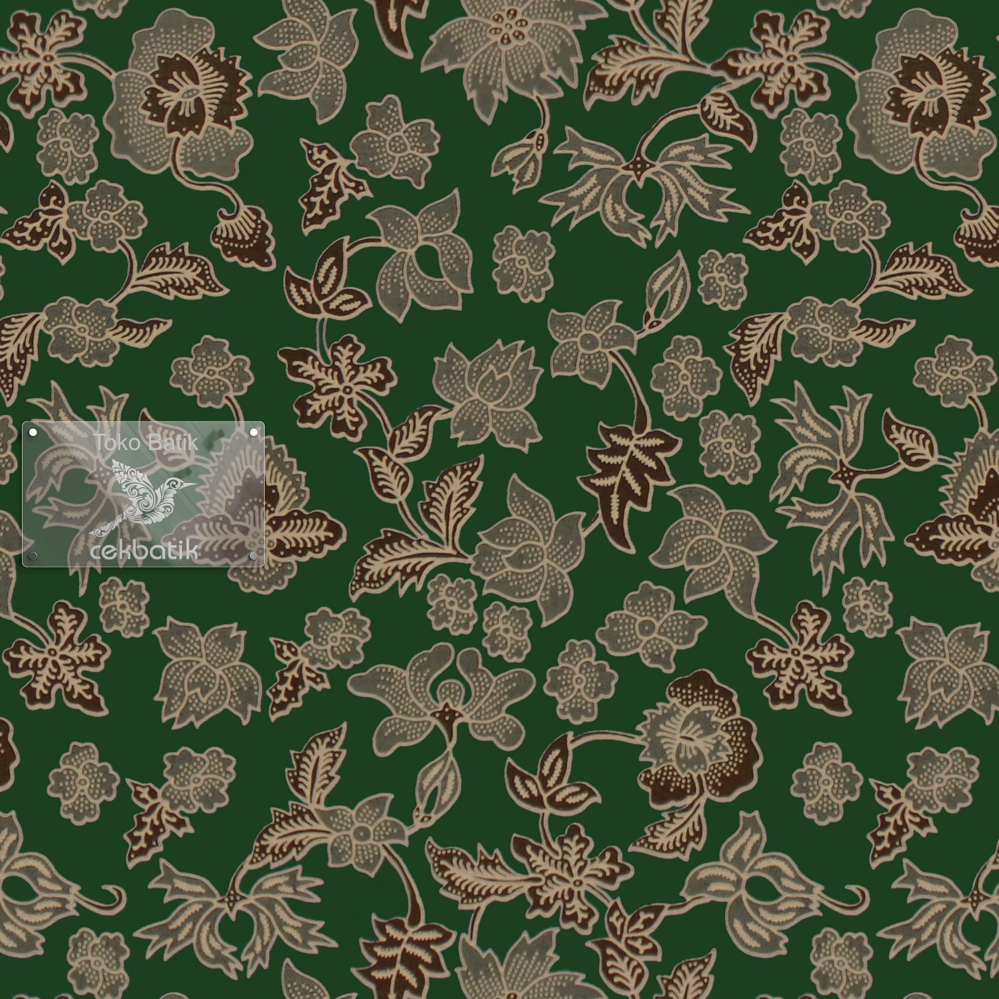 batik tradisional - Kwalitas Expor batik tradisional - Motif Bunga Elegan Unik V1 (Hijau ...