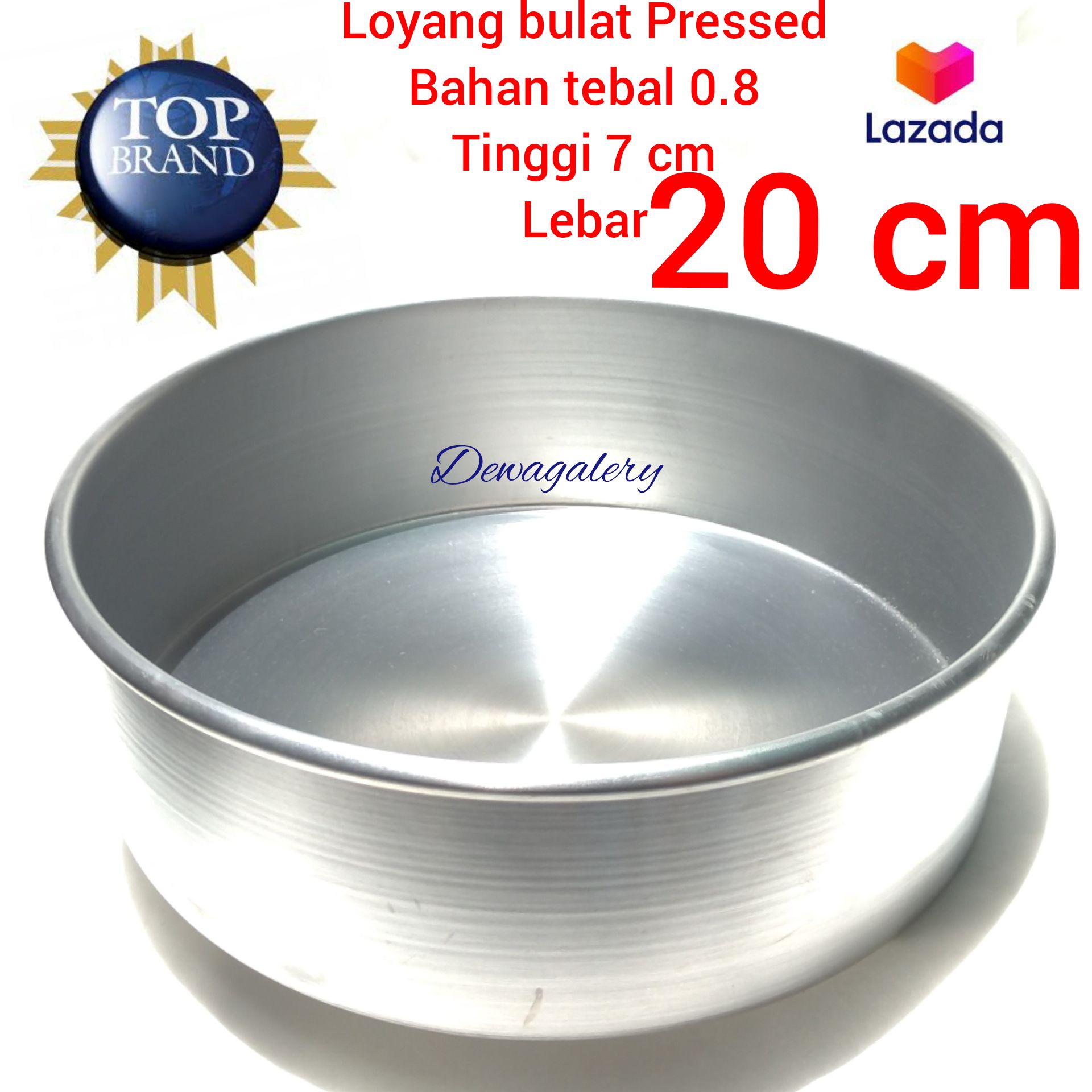 loyang bulat pres 20 cm/loyang bulat tanpa sambungan/loyangHIGH QUALITY ...