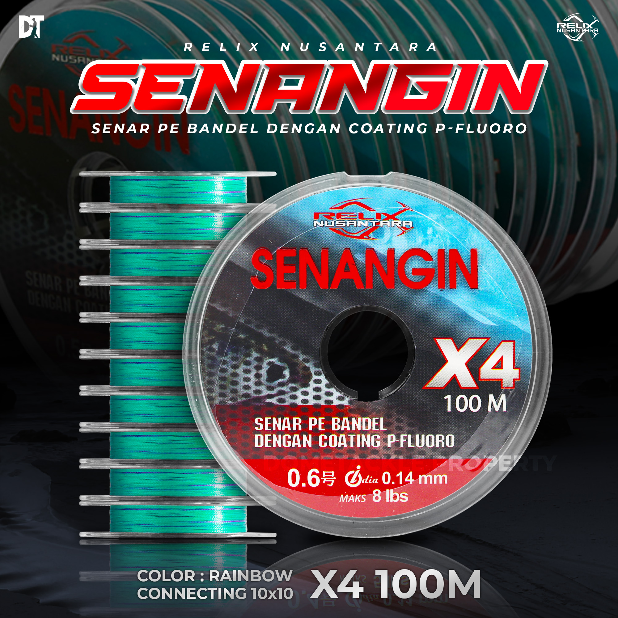 (EXTRA BONUS) Senar PE Senangin X4 Relix Nusantara Senar Pancing BENANG ...