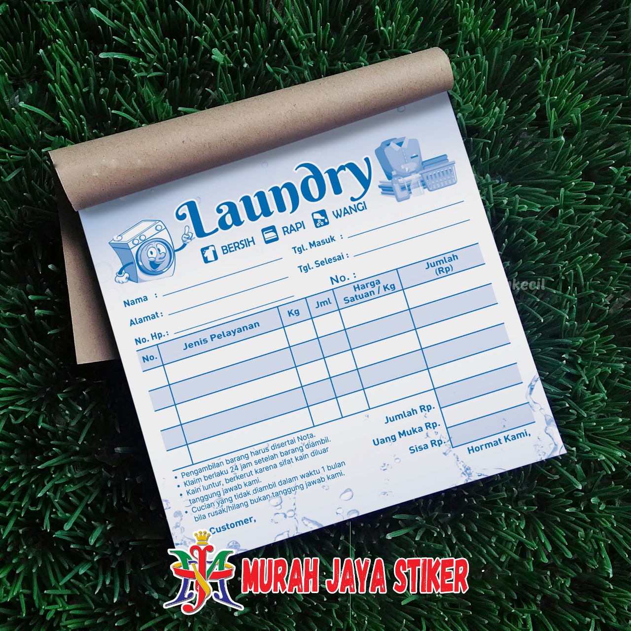 NOTA LAUNDRY 3 PLY | NOTA LAUNDRY MINI 3 RANGKAP | Lazada Indonesia