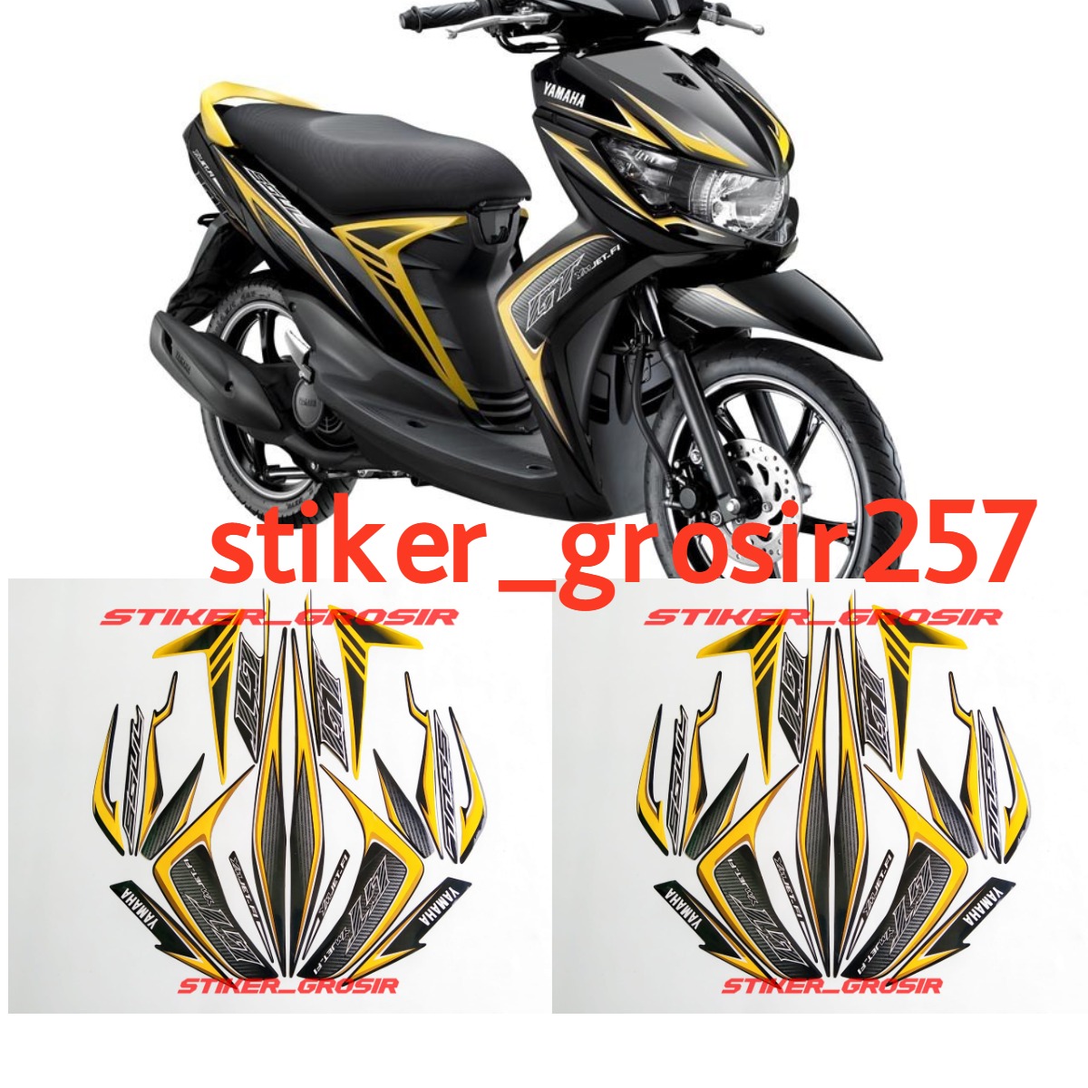STICKER STIKER STRIPING LIS BODY MOTOR MIO SOUL GT STREET 2012 2013 ...