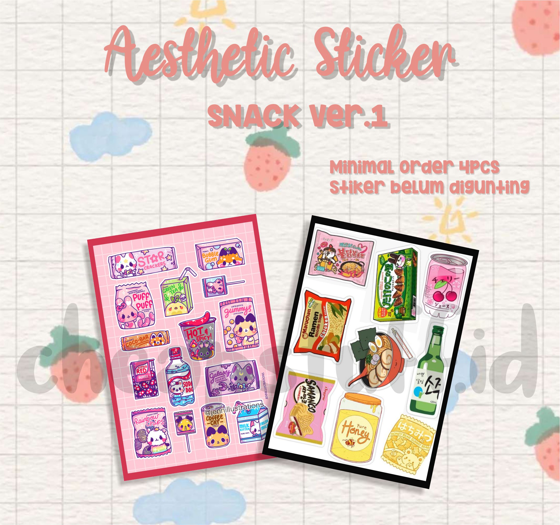 [SNACK MAKANAN VER.1] Stiker pack aesthetic / Stiker pack tumblr ...