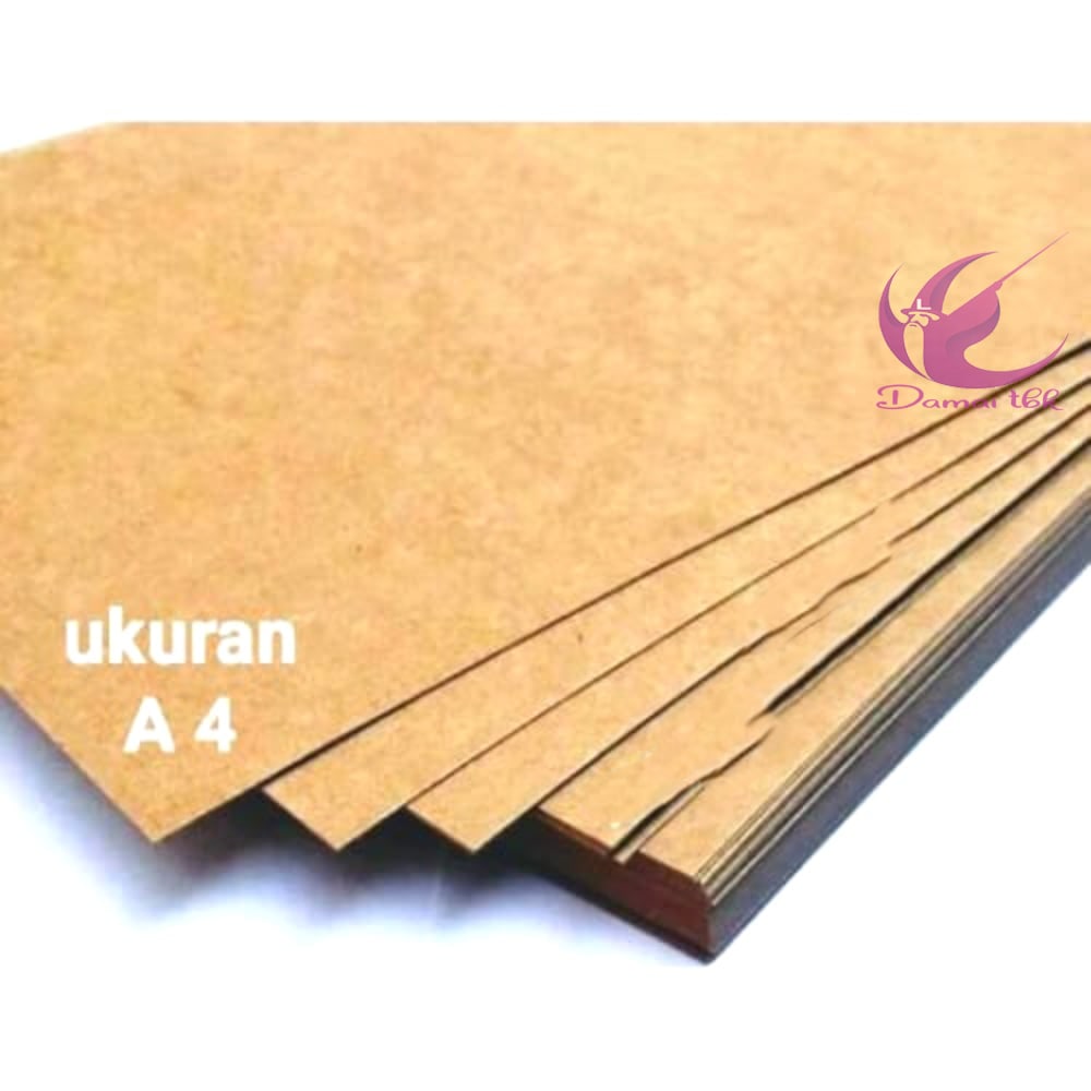 kertas karton board hard paper A4 tebal 1.5 mm kuning coklat | Lazada ...