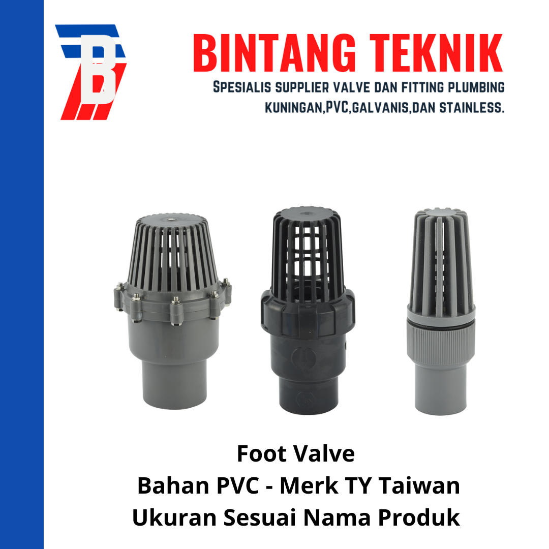 Foot Valve 3" inch PVC Merk TY Taiwan JIS | Lazada Indonesia