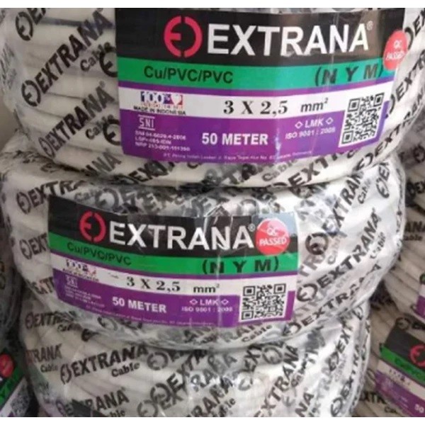 Extrana - Kabel Listrik NYM 3x2,5mm / Meter | Lazada Indonesia
