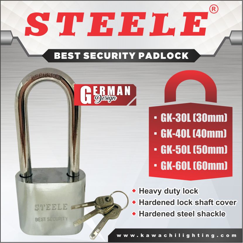 Gembok Best Security Padlock 60MM GK-60L STEELE | Lazada Indonesia