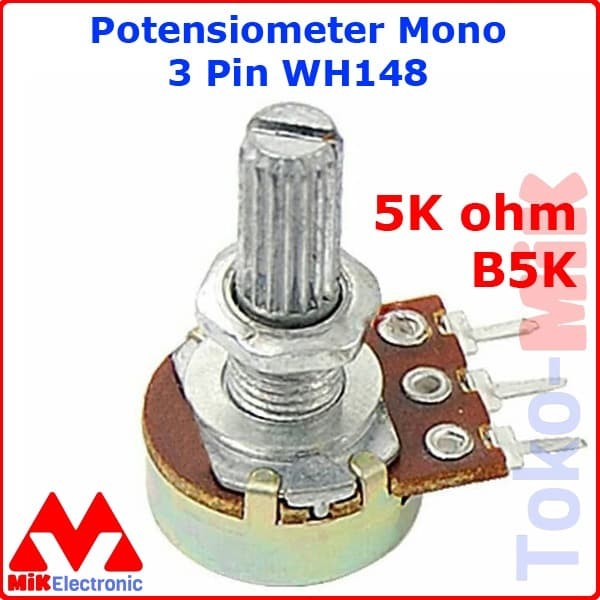 POTENSIOMETER MONO LINEAR POTENSIO METER VARIABLE RESISTOR 1K - 1M ...
