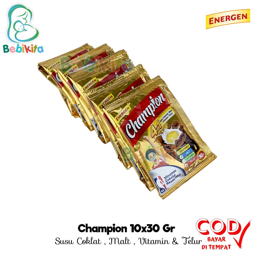 Energen Champion 4in1 Susu Rasa Coklat Renceng isi 10sachet | Lazada ...