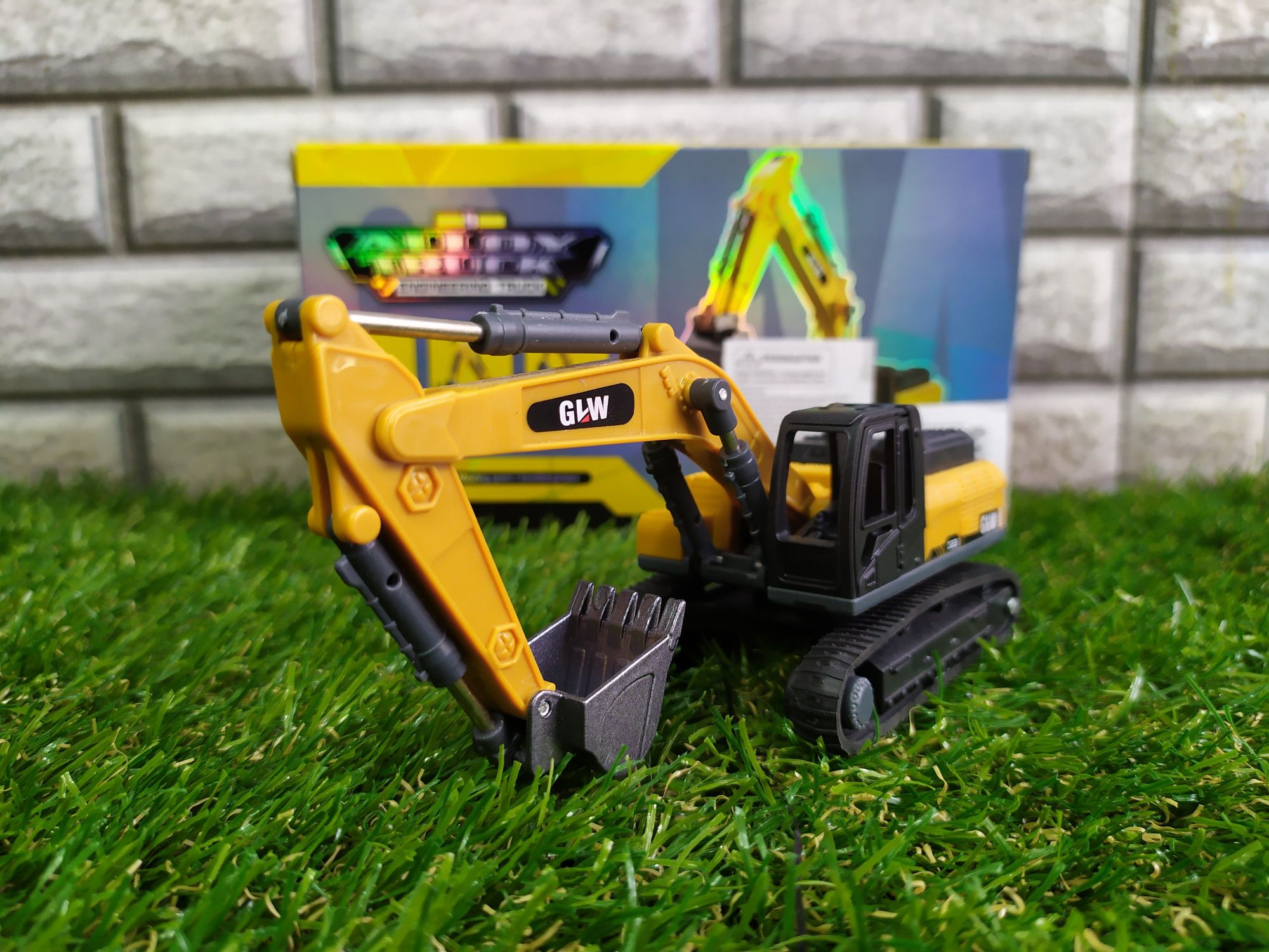 Diecast Truck Excavator Alloy Miniatur Truk Beko Kontruksi Alat Berat ...
