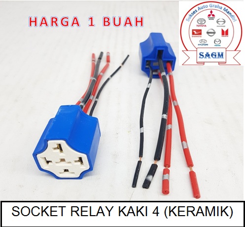 SOCKET / SOKET RELAY KAKI 4 (KERAMIK) | Lazada Indonesia