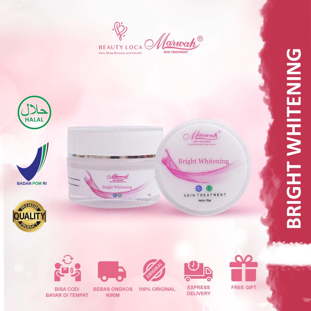 Marwah Skincare Night Cream Bright Whitening satuan/ecer untuk ...