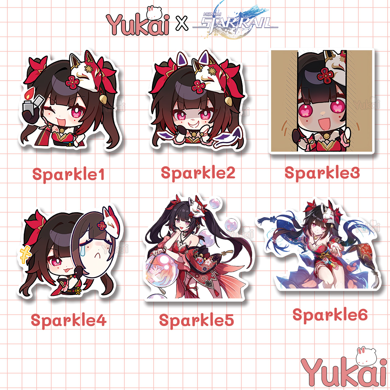 Stiker Sparkle Honkai Star Rail (HSR) Premium, Sticker Anime Waterproof ...