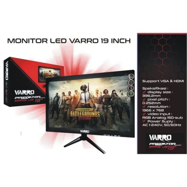 MONITOR LED VARRO 19 INCH HDMI | Lazada Indonesia