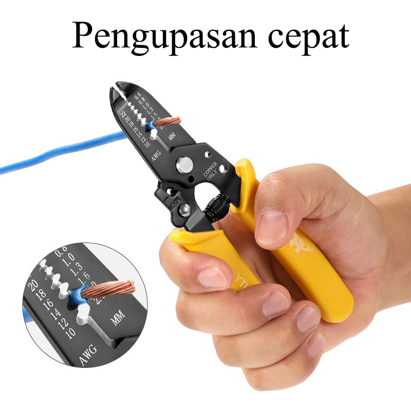 Tang potong kabel multifungsi Tugas berat alat kupas kabel | Lazada ...