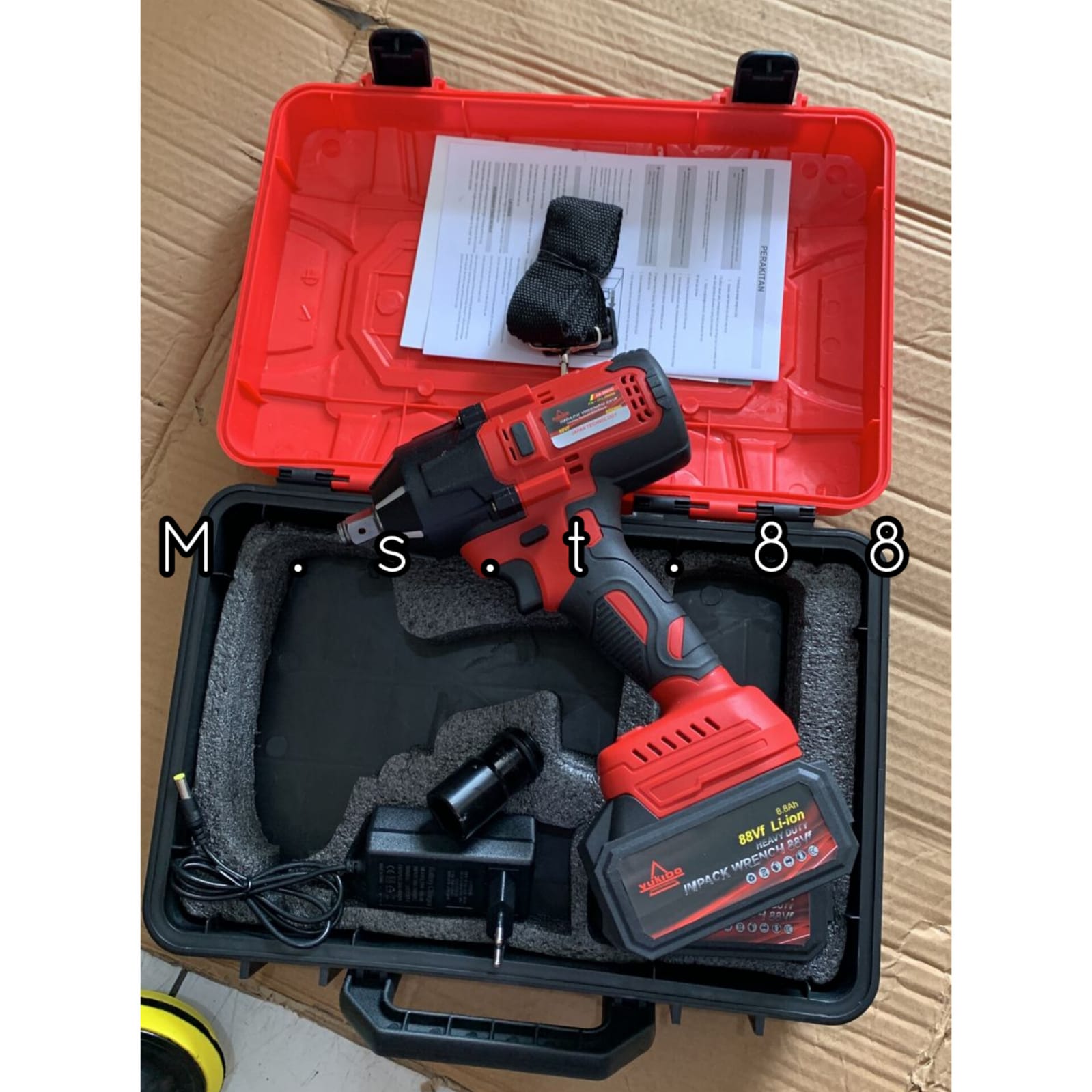 NEW YUKIDO [2BATRAI]Mesin Impact Wrench SUNC JLD 88Vf 88V 600NM impact ...