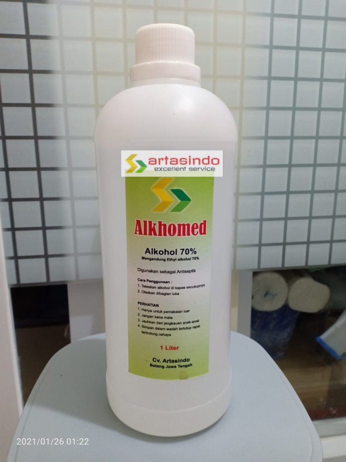 Alkohol 70% 1 Liter Antiseptic Obat Luka Merk Alkhomed | Lazada Indonesia