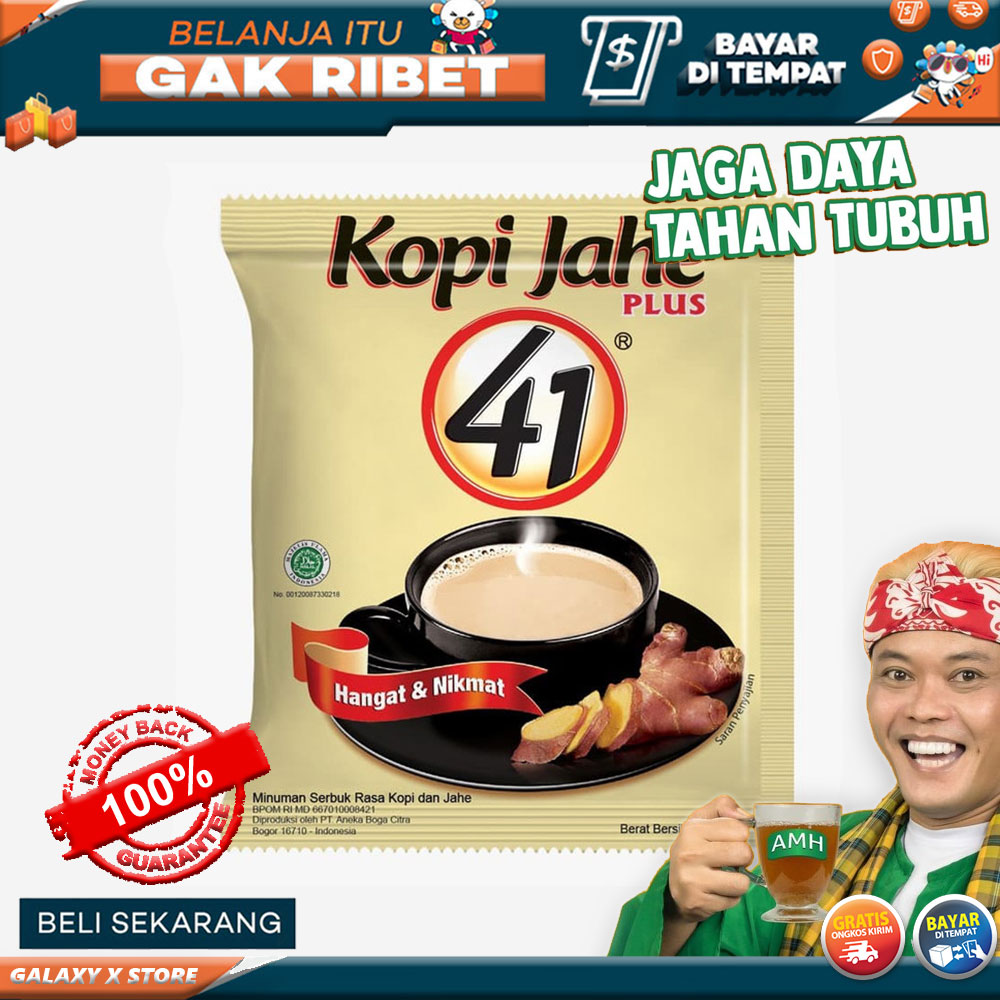 [ORIGINAL] Kopi Jahe 41 Plus Satuan - 1 Renceng isi 10 Sachet | Lazada ...