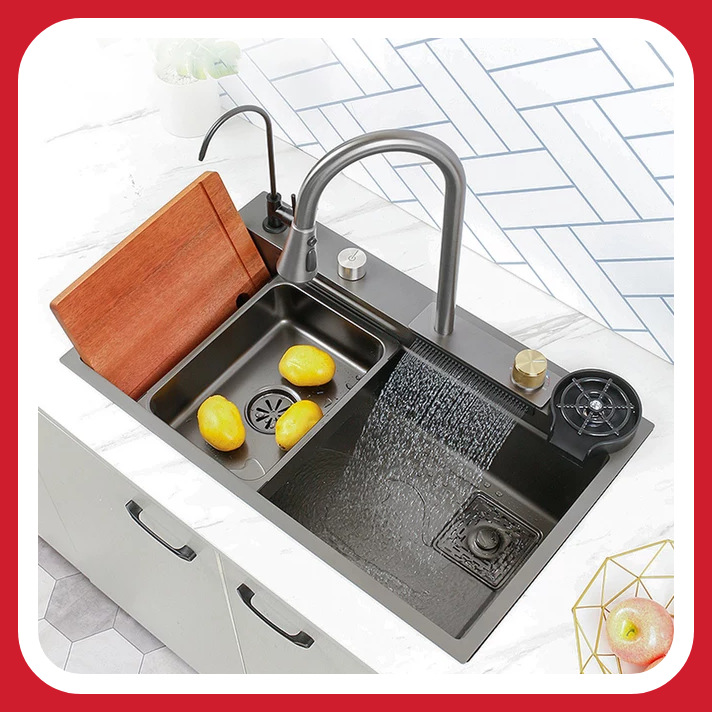 KITCHEN SINK SATU LUBANG ICHSAN 7545 LUXURY BLACK ORIGINAL BERKUALITAS ...