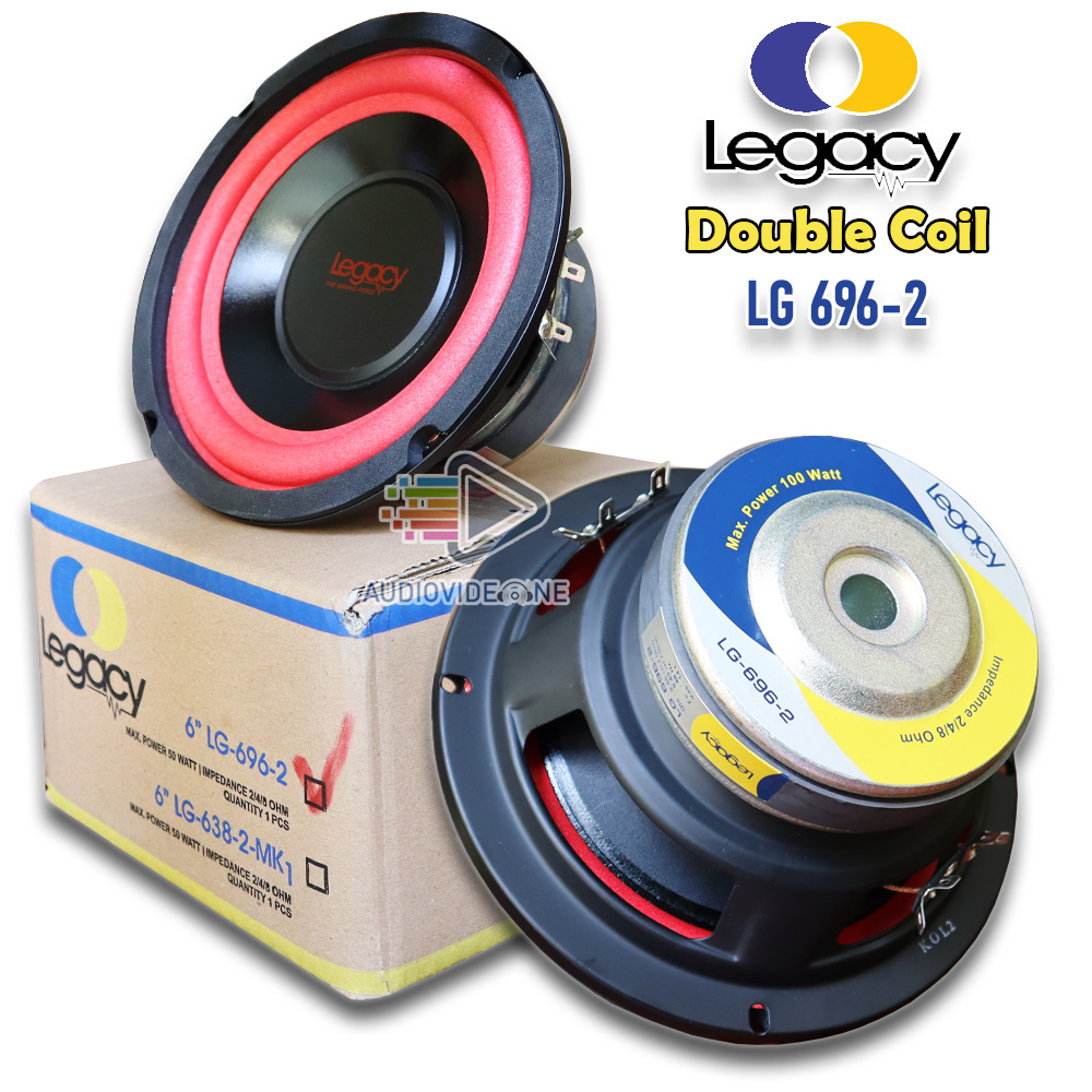 Speaker Legacy 6 Inch Subwoofer LG-696-2 Double Coil Komponen Spiker ...
