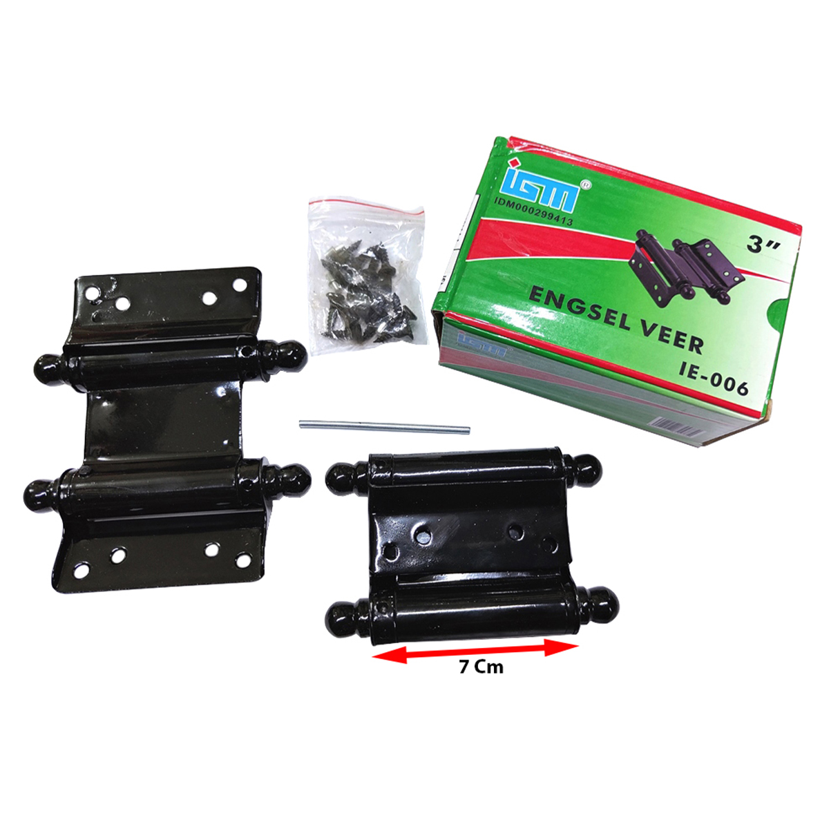 Engsel Pintu Koboi IGM 3" Inci Engsel Veer Engsel Hitam Besi Bolak ...